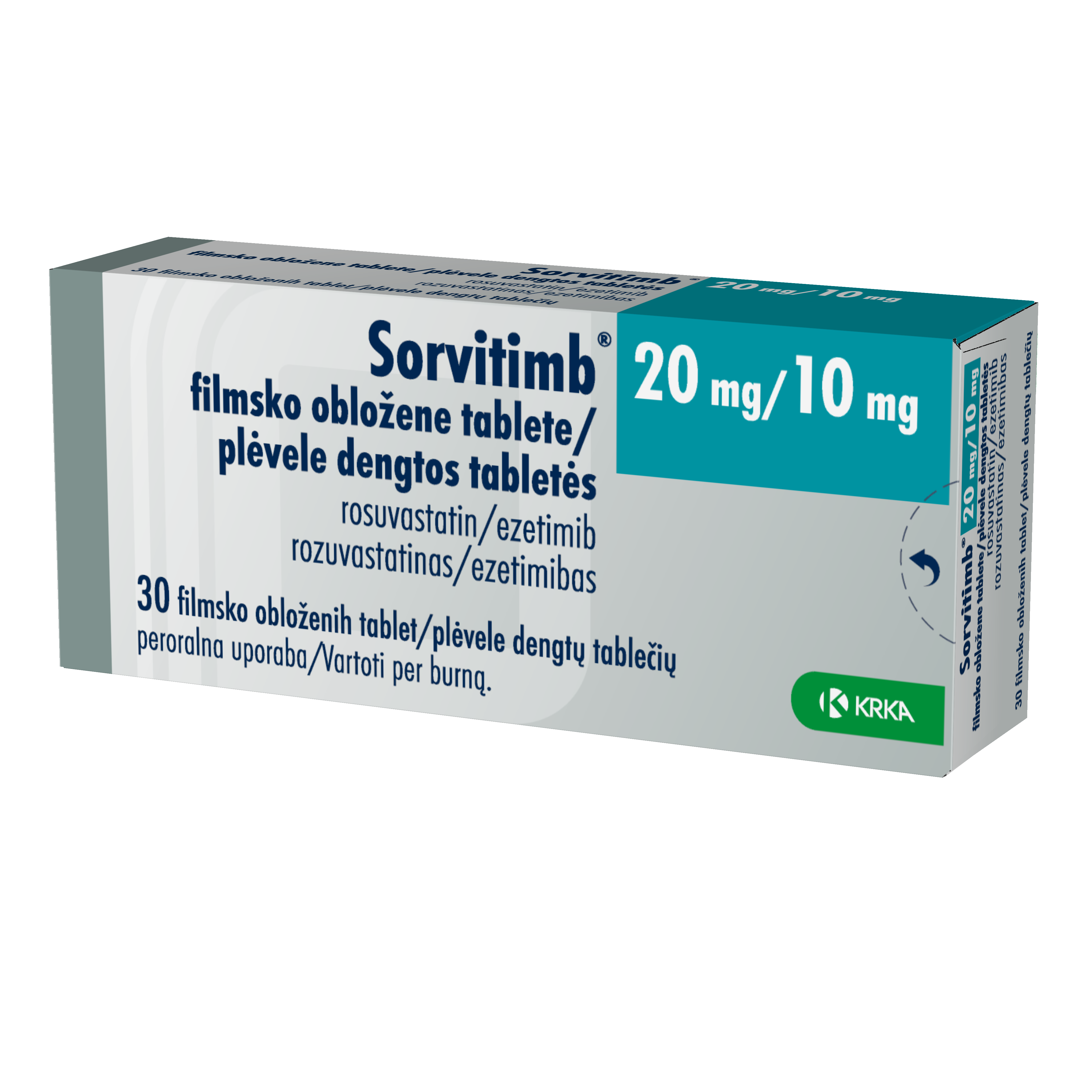 Sorvitimb 20 mg/10 mg filmsko obložene tablete | Krka
